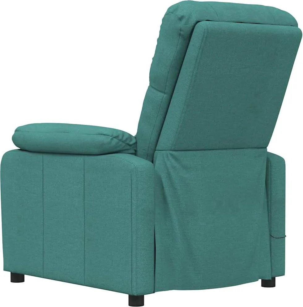 Masážní křeslo tmavě zelené textil 289678