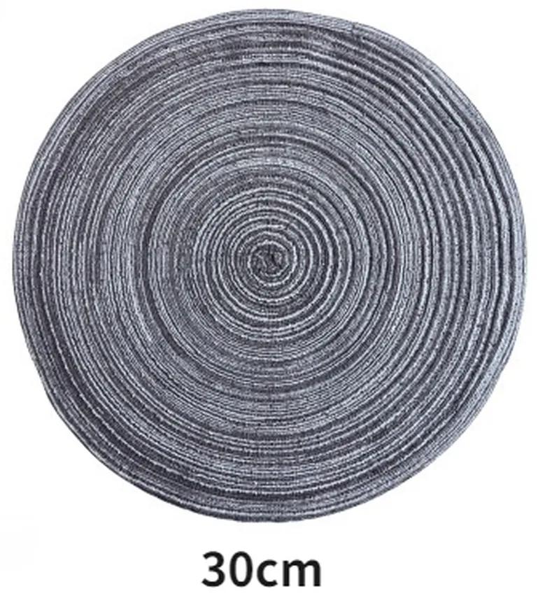 Protiskluzové prostírání na jídelní stůl - 6 ks Varianta: 30 cm šedá