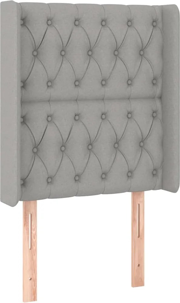 Box spring postel s matrací a LED světle šedá 80x200 cm textil 3138509