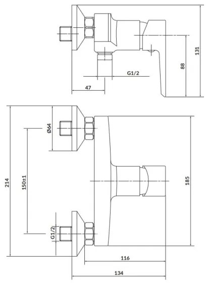 Cersanit S951-031 - Sprchová baterie MILLE lesklý chrom