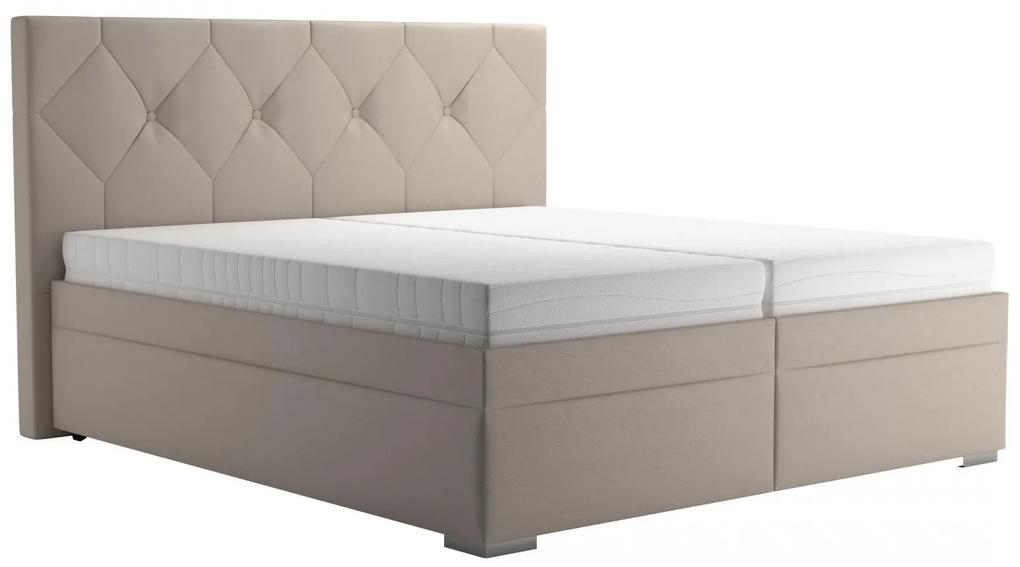 Manželská postel Gabriela 180x200 krémová, bez matrace