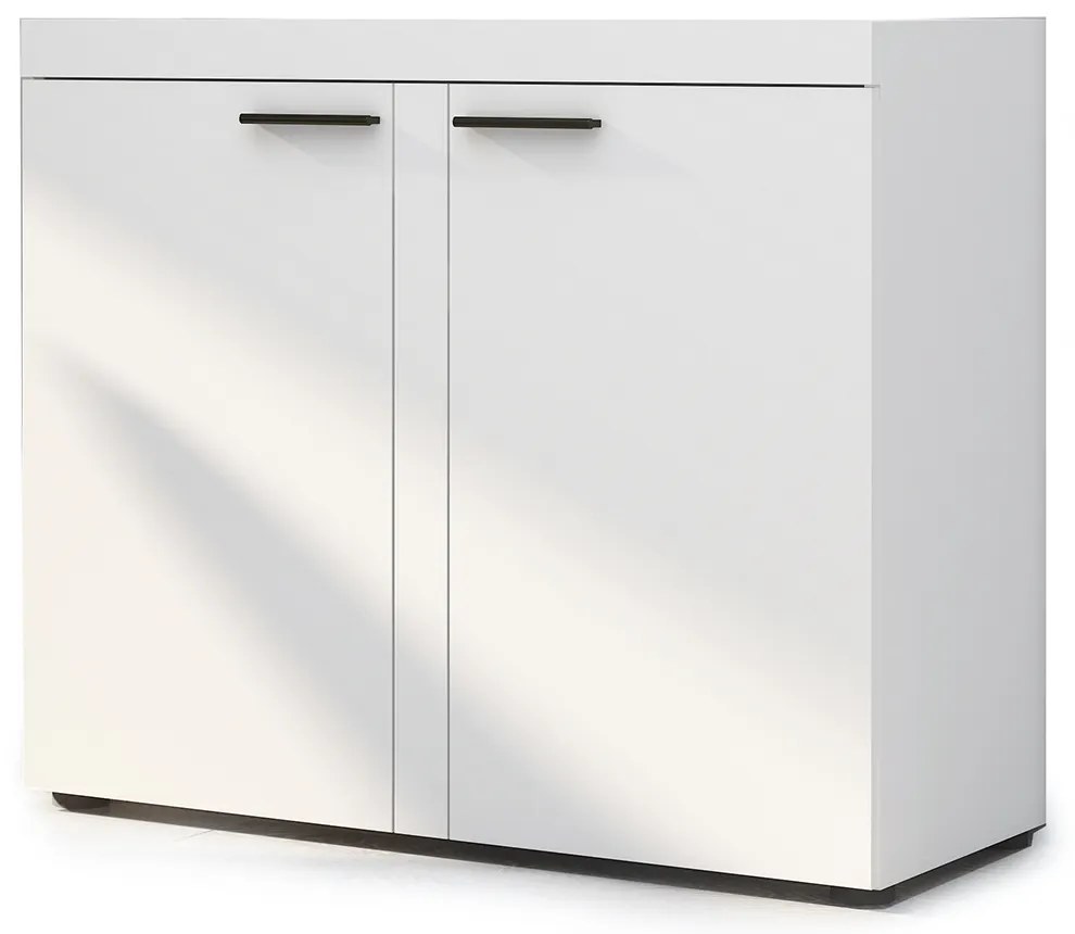 Obývací stěna Rumba + komoda 2F | 270 cm + 97,2 cm | bílá