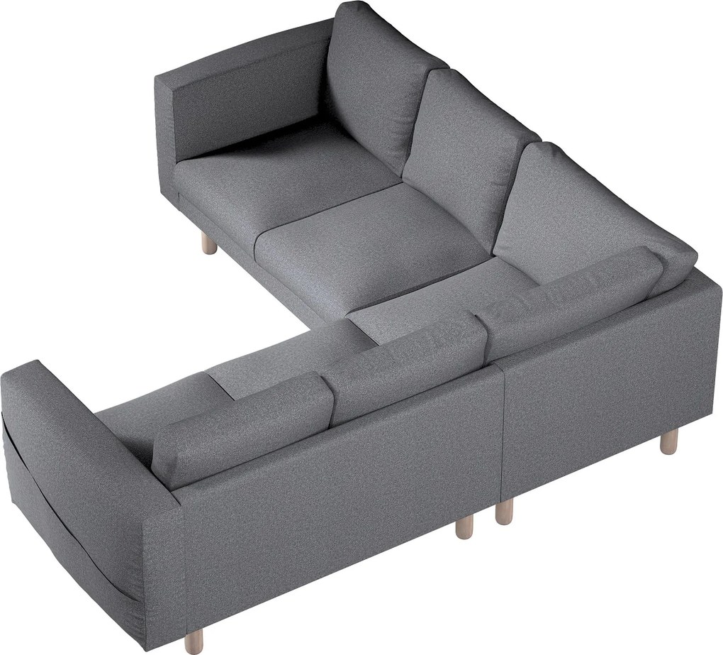 Potah na pohovku IKEA Norsborg rohová 4-místná barva šedá látka pletený vzor