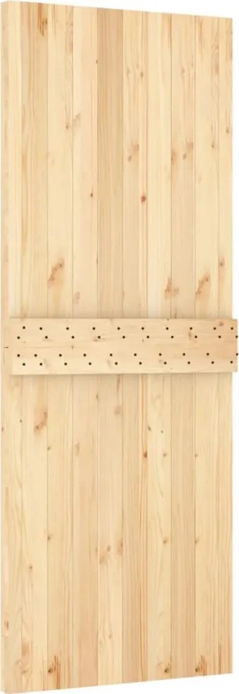 vidaXL Posuvné dveře s kováním 80 x 210 cm masivní borové dřevo [3202976]