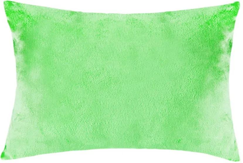 XPOSE® Mikroplyšový povlak na polštář - letně zelený 50x70 cm