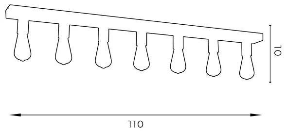Bodové svítidlo FILO 7xE27/60W/230V černá/zlatá