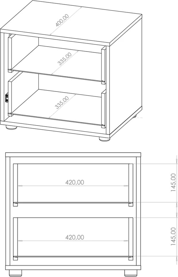 MAXIONE k | noční stolek MX-11 | 51,2 cm | kašmír
