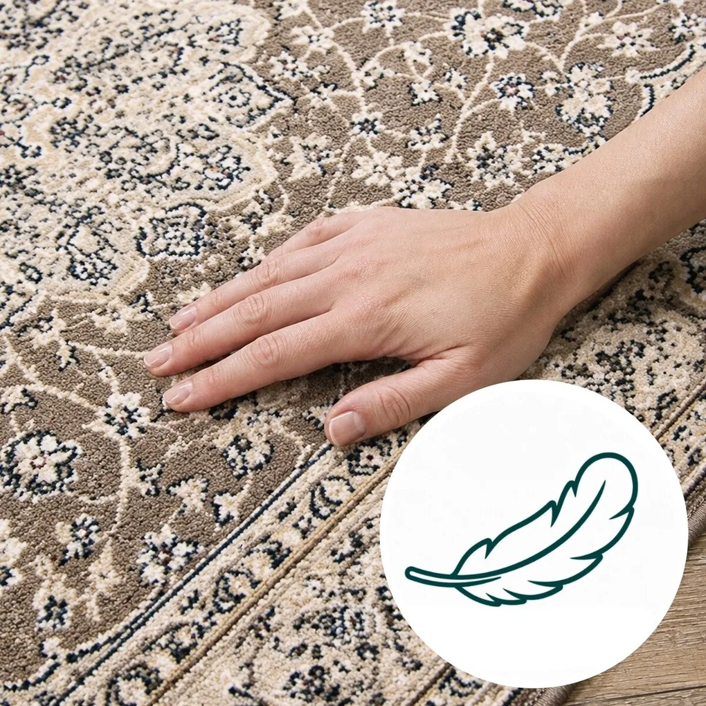 Angel Carpet, Kusový koberec Sultan 42 Beige, 80x150, béžová, kancelář