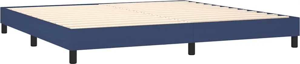 Box spring postel s matrací modrá 200x200 cm textil 3129583