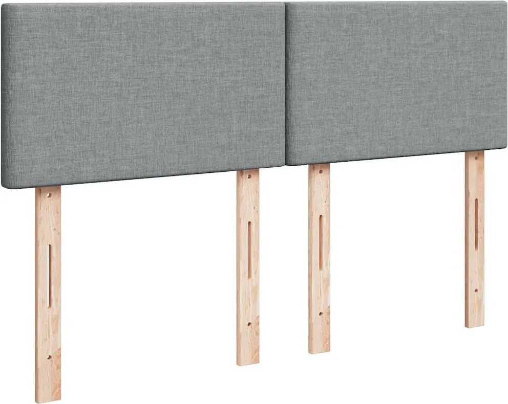 Box spring postel s matrací světle šedá 140 x 200 cm textil 3287472