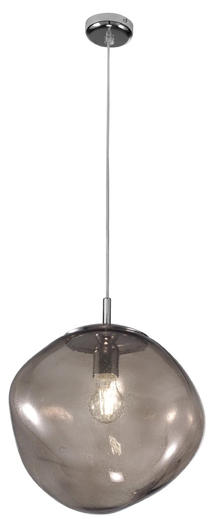 Metal Lux 274.535.18 Saxa, závěsé svítidlo z kouřového skla, 1xE27, průměr 35cm