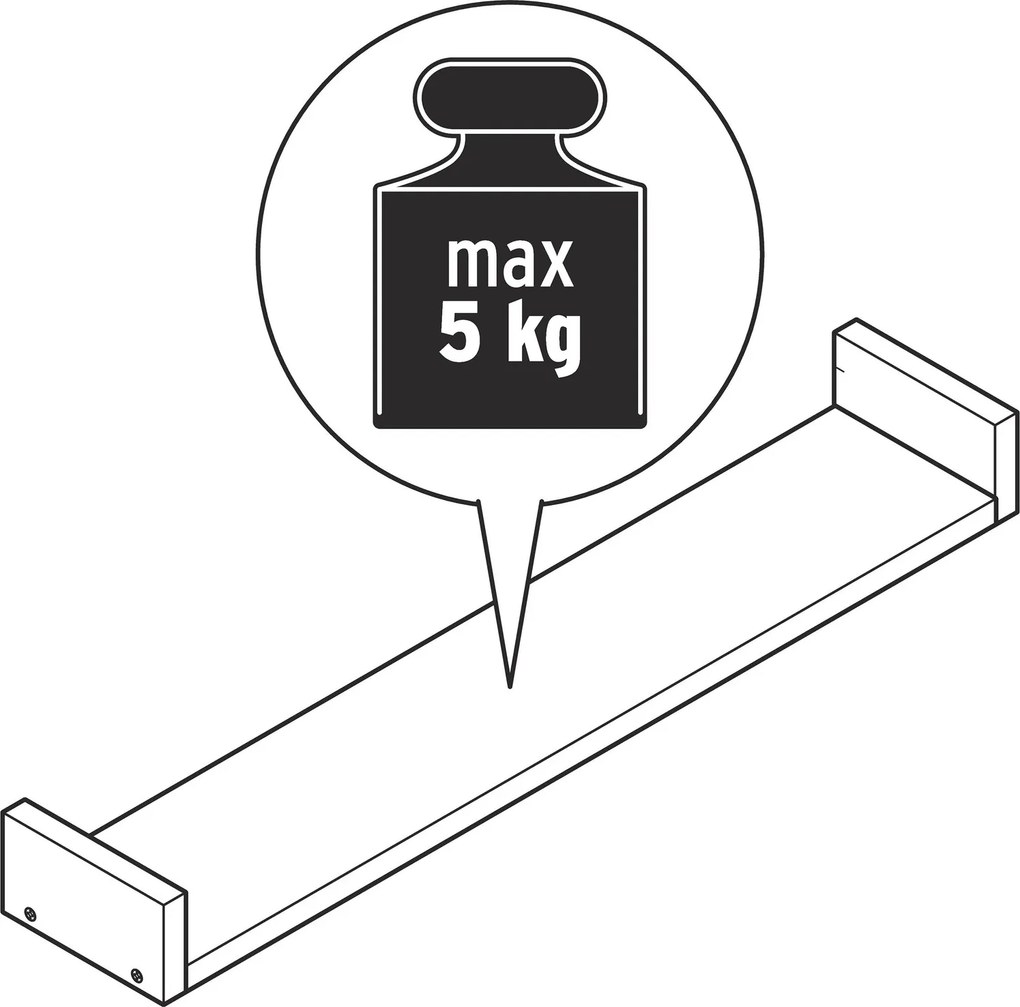 Tchibo - Nástěnná police, cca 80 cm