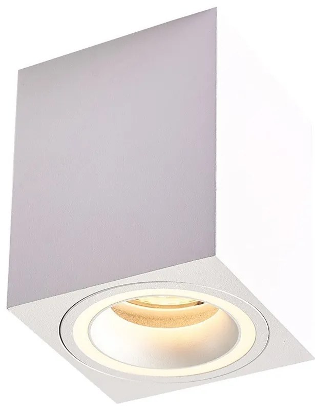 Stropní svítidlo Bima Ring Square, 1x bílé kovové stínítko