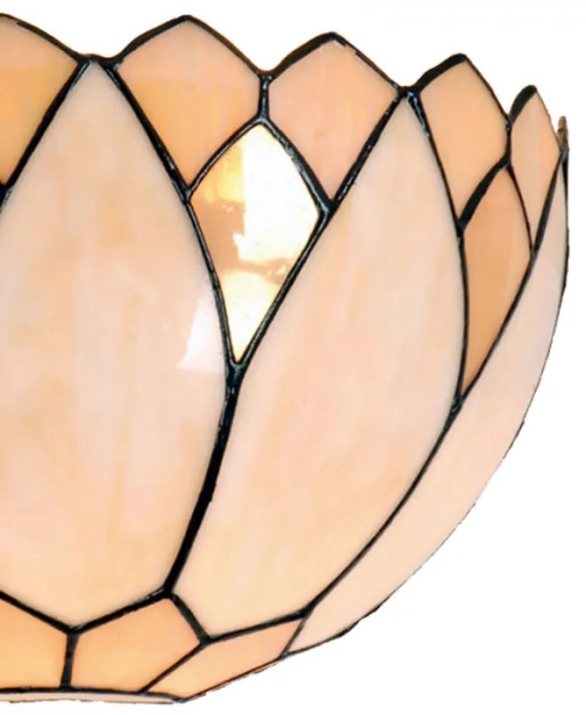 Nástěnná lampa Tiffany Pivoine – 30x15x20 cm