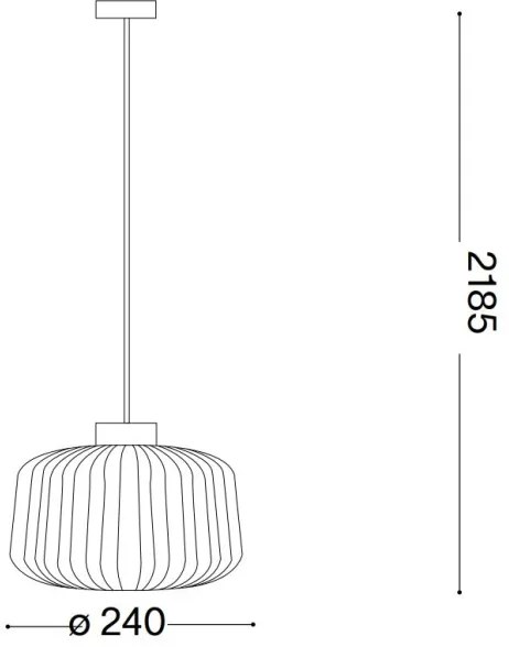 Ideal Lux - Lustr na lanku MINT 1xE27/60W/230V pr. 24 cm čirá