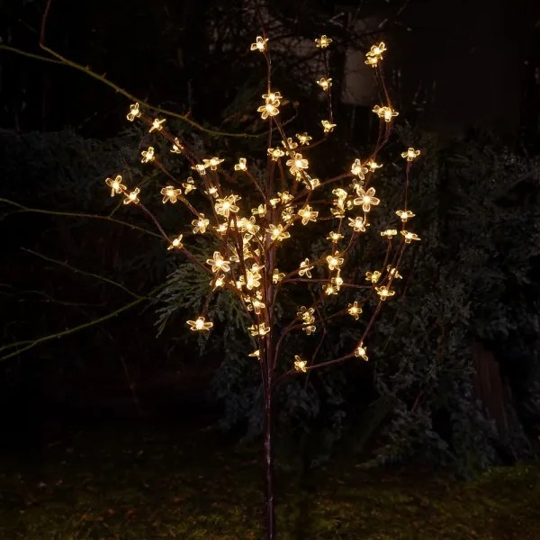LED RGBW Solární svítidlo TREE LED/0,1W/1,2V 600 mAh IP44 hnědá