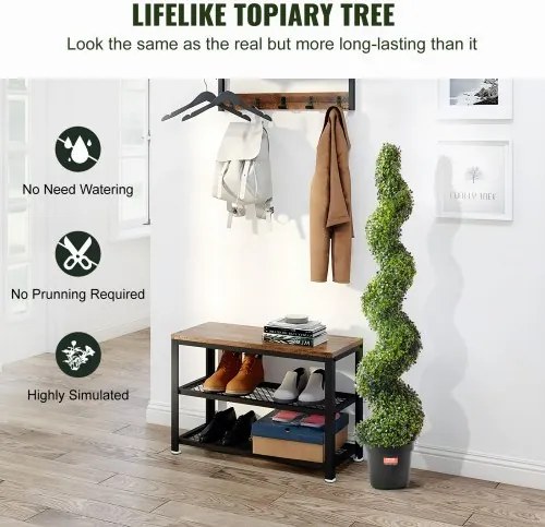 2 Kusů 1,5 m Umělý buxus Topiary Strom Umělá rostlina UV Dekor vnitřní/venkovní