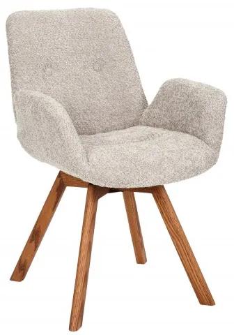 Designová židle Baltic dub béžová otočná/ 44199