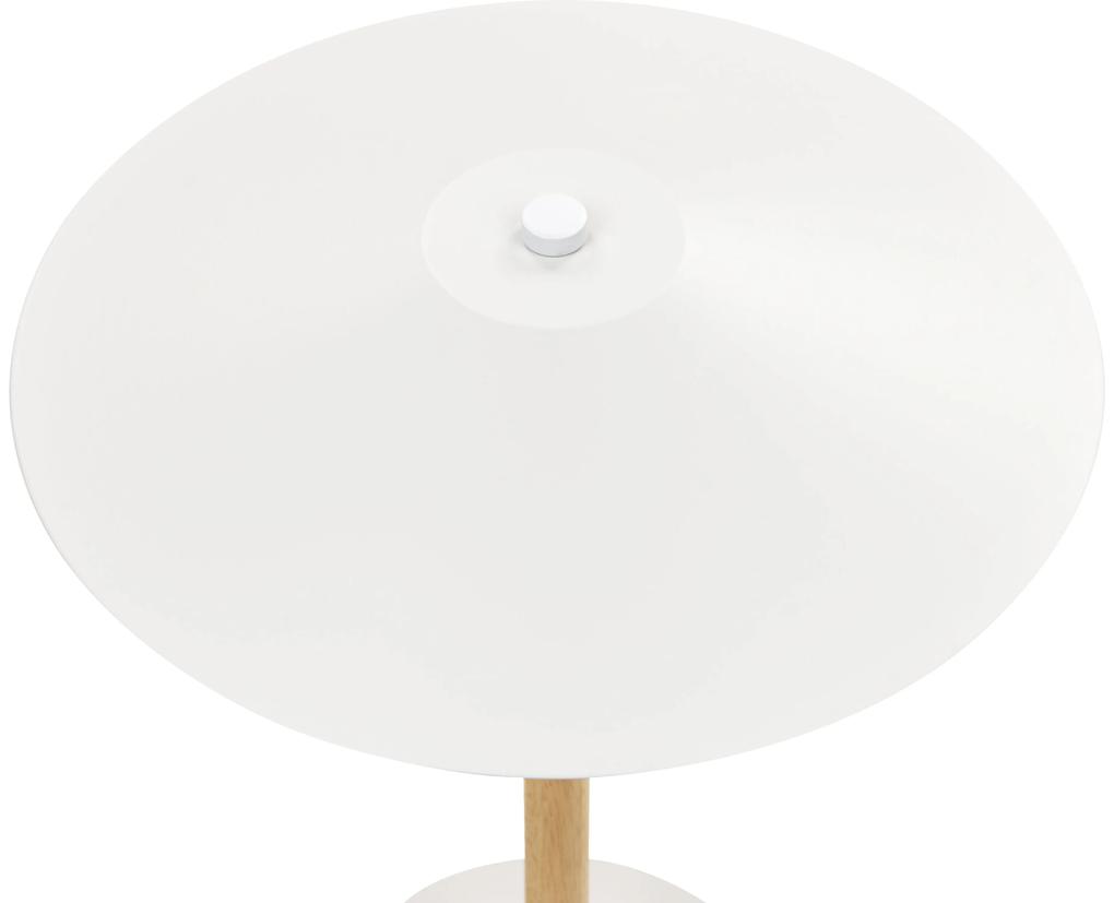 Dřevěná stolní lampa bílá MOPPY Beliani