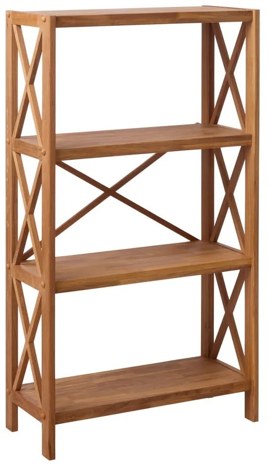 Regál z dubového dřeva v přírodní barvě 70x124 cm X-Shelf – Unique Furniture