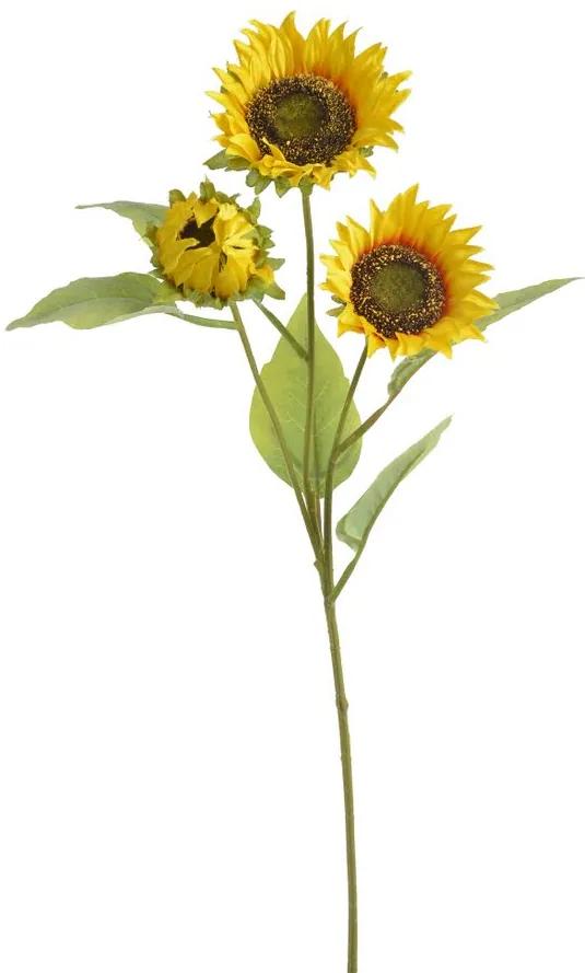 slunečnice se třemi květy 70 cm - žlutá