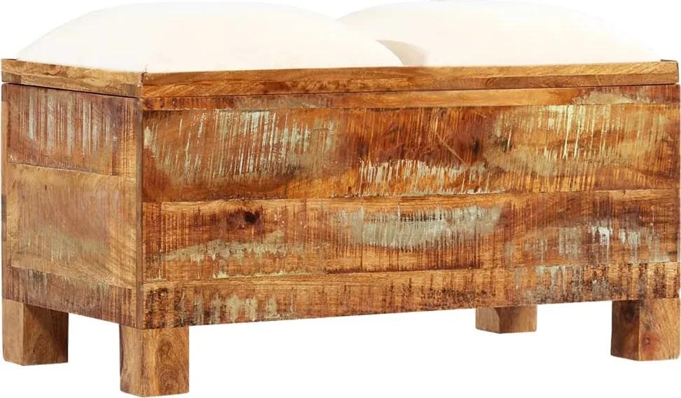 vidaXL Úložná lavice masivní recyklované dřevo 80 x 40 x 40 cm [245137]