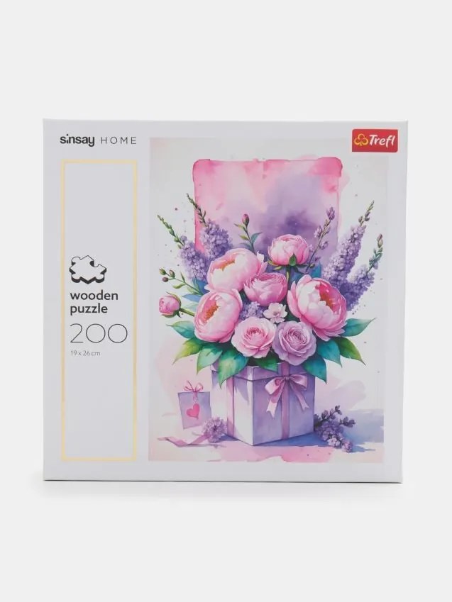 Sinsay - Puzzle s motivem kytice květin Trefl 200 pack - růžová