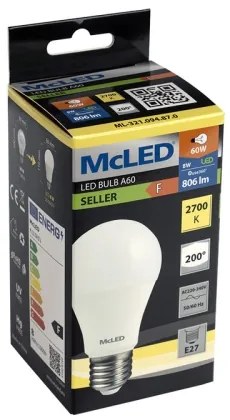 LED žárovka E27 McLED 8W (60W) teplá bílá (2700K) ML-321.094.87.0