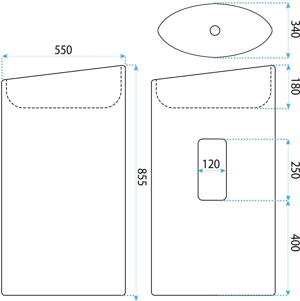 Rea, Volně stojící umyvadlo REA Merlo, REA-U0616