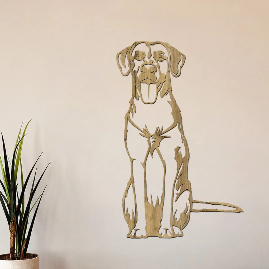 dřevo života Dřevěná dekorace psa Ridgeback Zvolte rozměr (cm): 25x45, Zvolte barvu dekoru: Černá