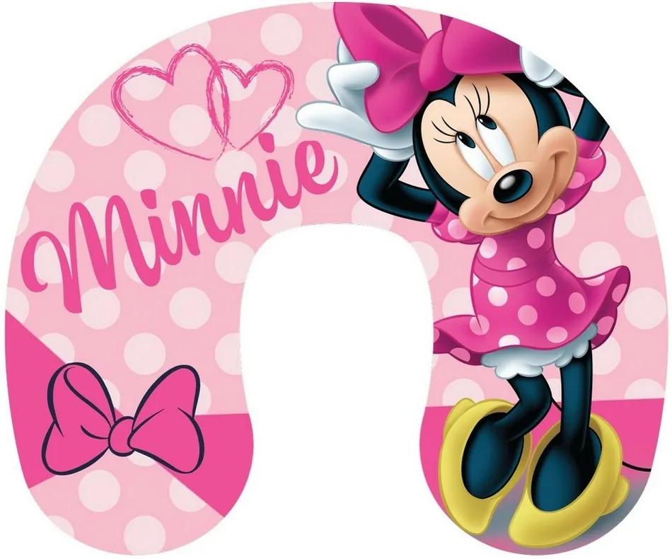 Jerry Fabrics Cestovní polštářek Minnie pink, 40 x 40 cm