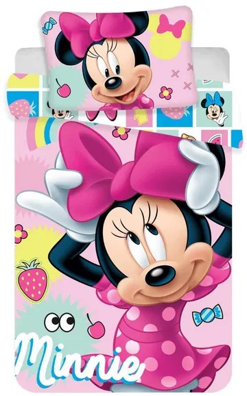 Jerry fabrics Disney povlečení do postýlky Minnie sweet 072 baby 100x135+40x60 cm 