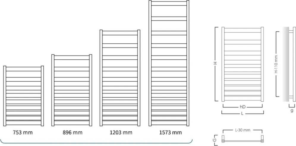 Hopa BELTI Gold koupelnový radiátor 500 x 1573 mm zlatý RADBEL501684