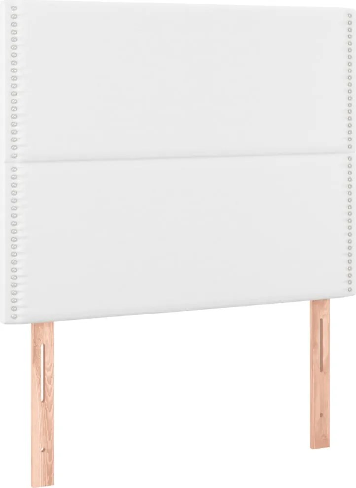 Box spring postel s matrací bílá 100x200 cm umělá kůže 3132424