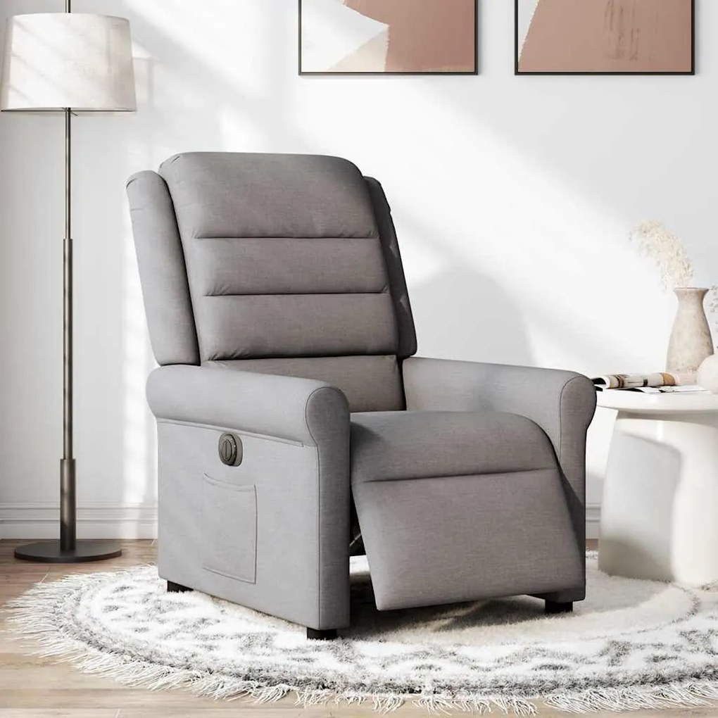 Elektrické polohovací křeslo taupe textil 3303301