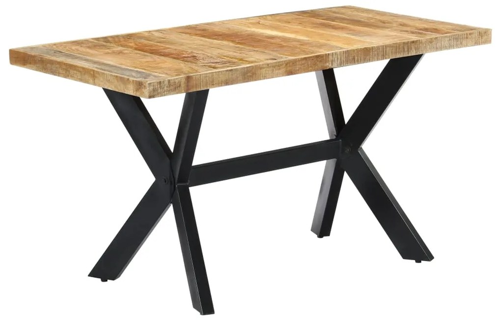 Jídelní stůl 140 x 70 x 75 cm masivní hrubé mangovníkové dřevo - Default Title