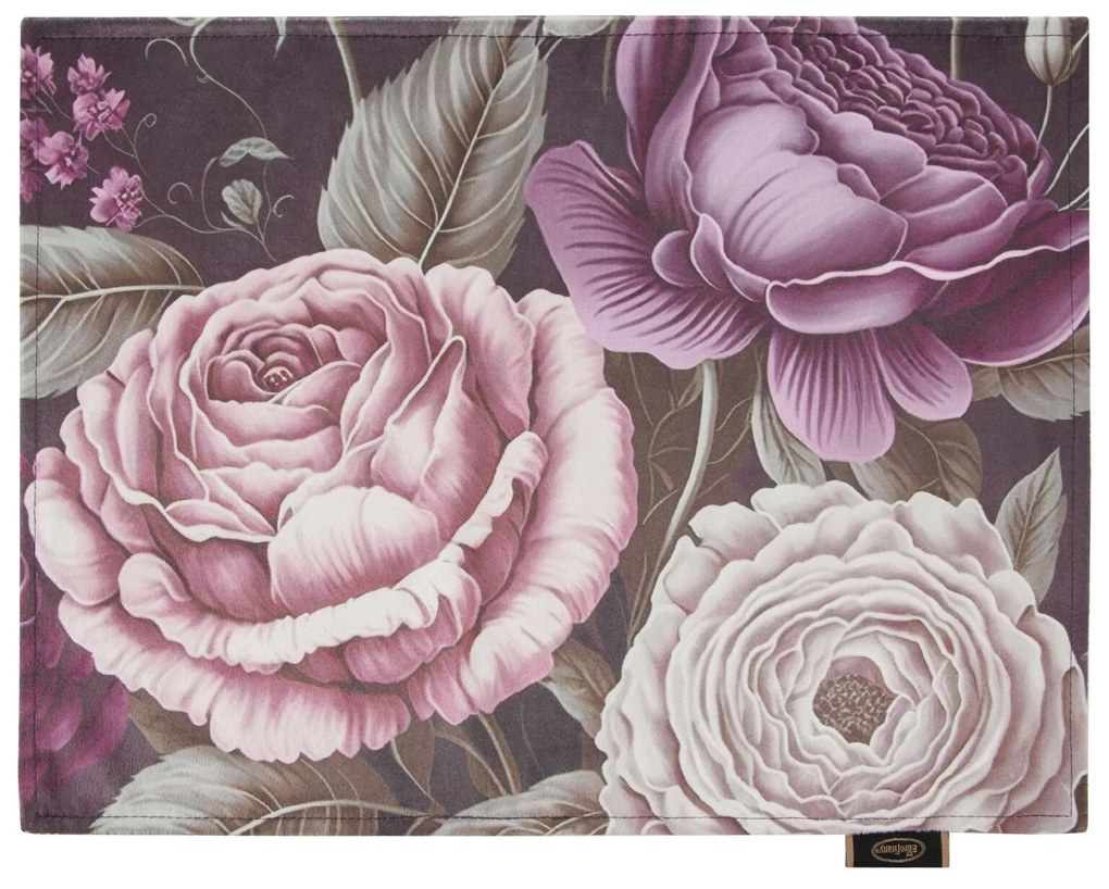 SADA 4 KS PROSTÍRÁNÍ NA STŮL VELVET4 30X40 CM KVĚTY