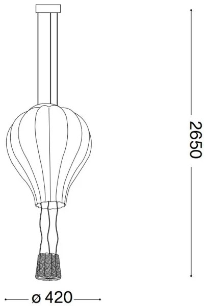 Ideal Lux - Lustr na lanku DREAM BIG 1xE27/42W/230V pr. 42 cm