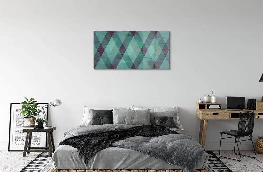 Obraz na skle Geometrický vzor diamantů 100x50 cm