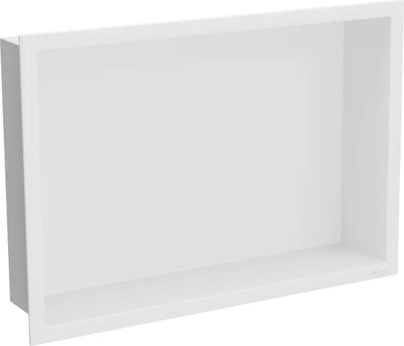 Mexen X-Wall-R, polička na zapuštění na obklad s límcem 45 x 30 cm, bílá, 1920453010