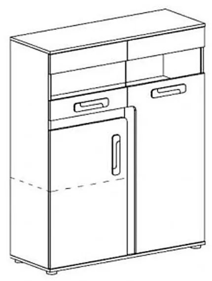 Apetito A | vitrína 16 | 110 cm | antracit