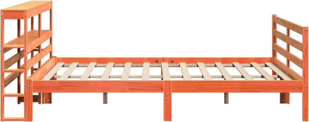 Postel bez matrace voskově hnědá 200 x 200 cm masivní borovice 3305848