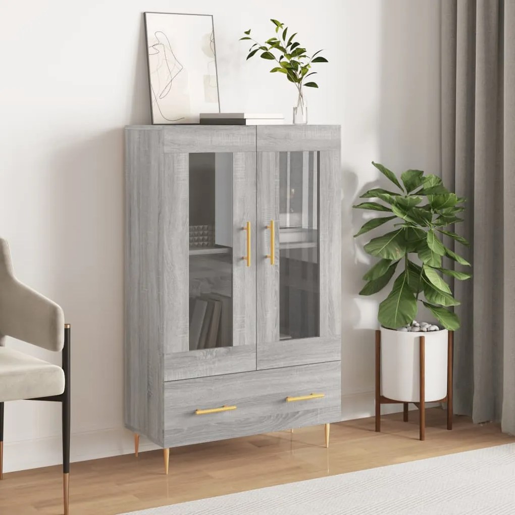Skříň highboard šedá sonoma 69,5 x 31 x 115 cm kompozitní dřevo