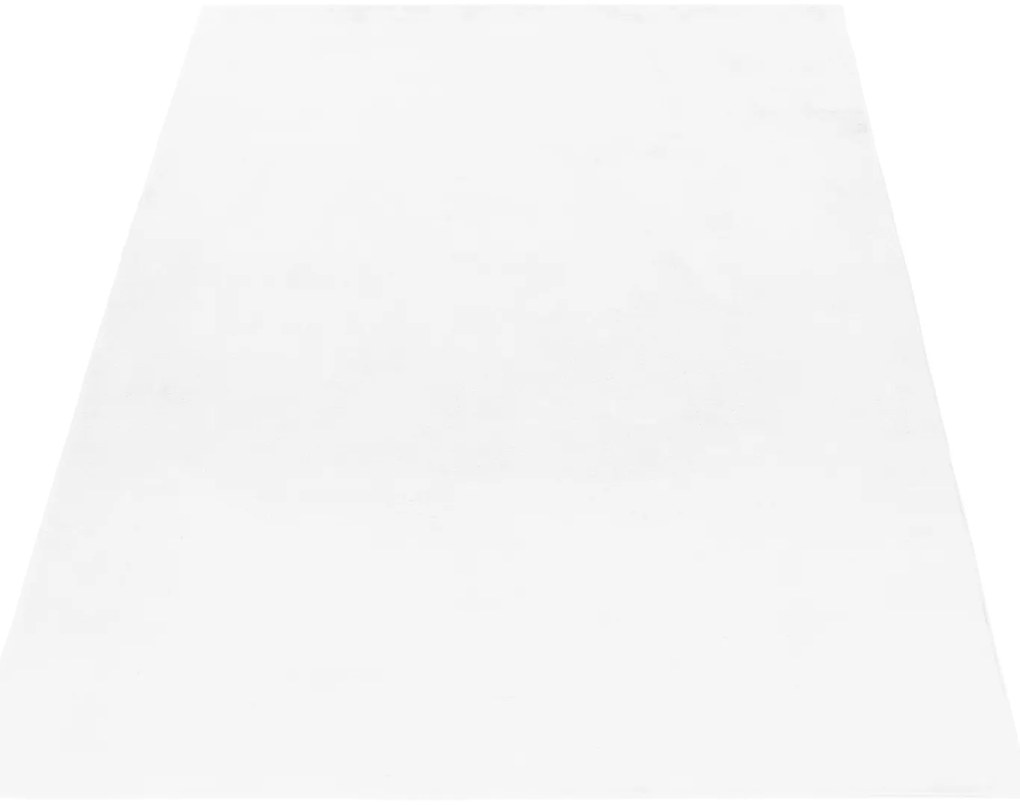 Ayyildiz, Kusový koberec Pouffy 5100 White, 60x110, bílá, obývací pokoj
