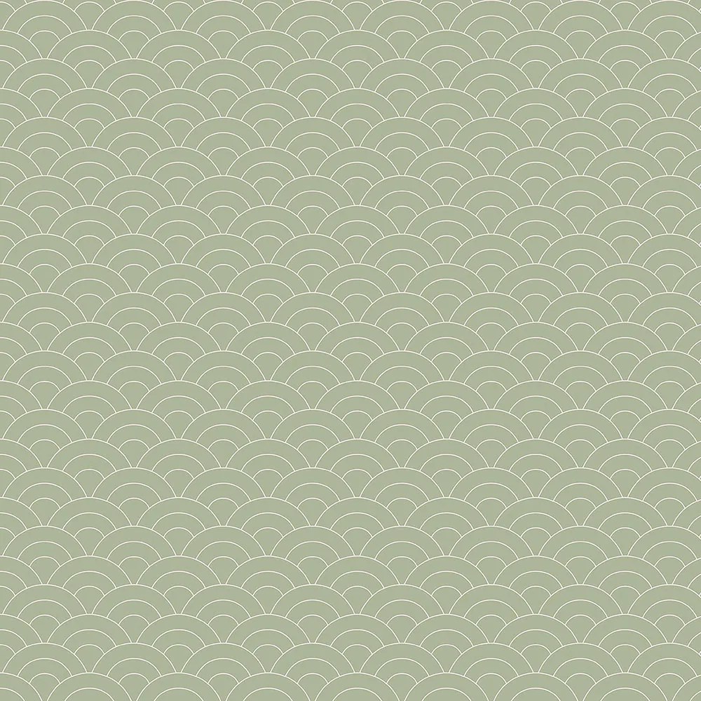 Zelená vliesová tapeta na zeď, obloukový vzor 6506-3, Batabasta, ICH Wallcoverings