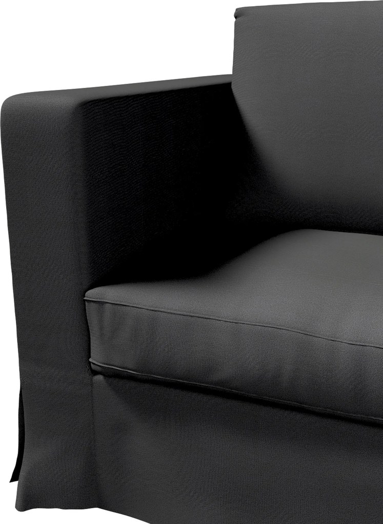 Potah na pohovku IKEA Karlanda 3-místná nerozkládací, dlouhý barva černá látka pletený vzor