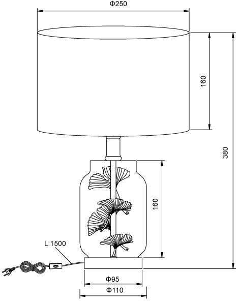 Globo 24141C - Stolní lampa GINKO 1xE27/40W/230V bílá