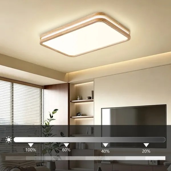 BRILAGI - LED Stmív. svítidlo MOLINA SQUARE LED/54W/230V dub 60x40 cm + DO