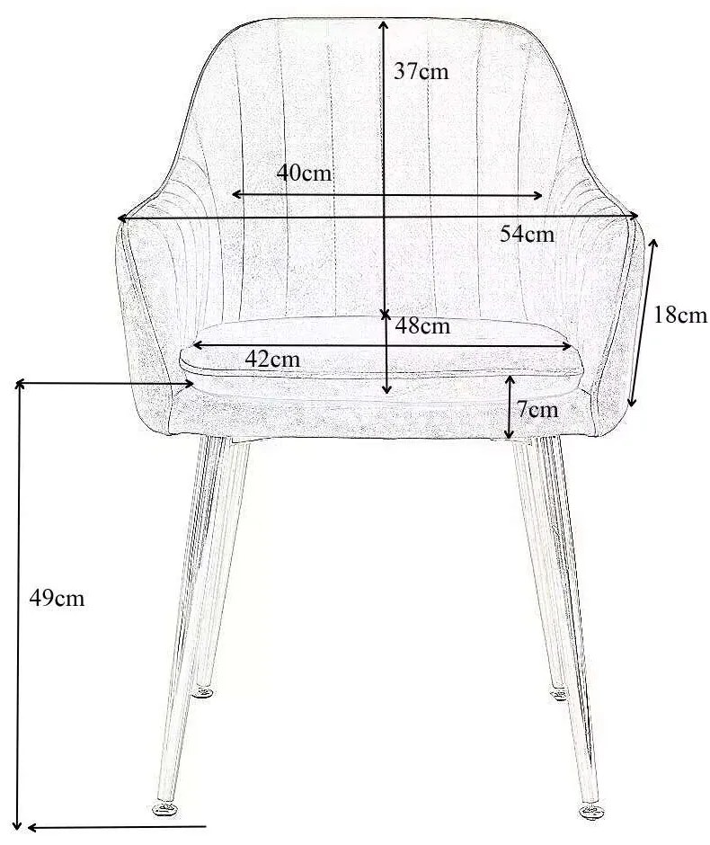 LuxuryForm DESIGN Jídelní židle AUSTIN VELUR - SET - hnědá