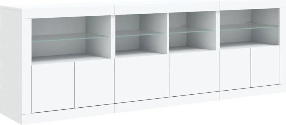 Příborník s LED osvětlením bílý 202 x 37 x 67 cm 3209009